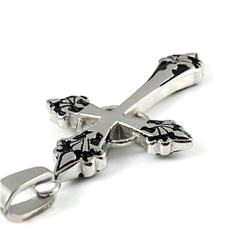 Luxury Chunky Spades Cross Pendant Necklace - LYC Christian Cross Wear